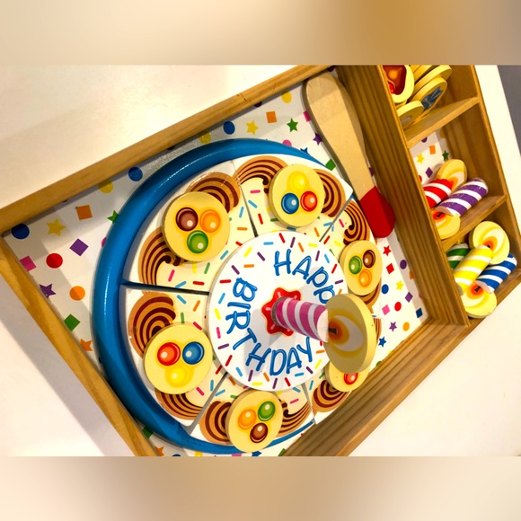 Melissa & Doug | Toys | Melissa And Doug Wooden Birthday Cake For Young ...